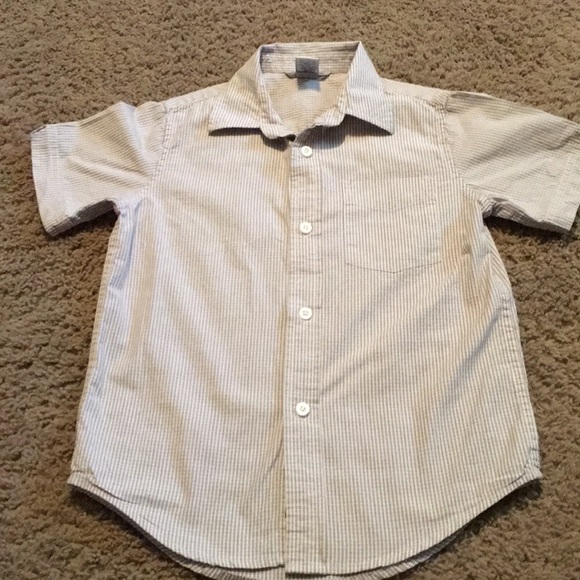 GAP | Shirts & Tops | Vintage Gap Boys Button Up Beige White Shirt Xs ...